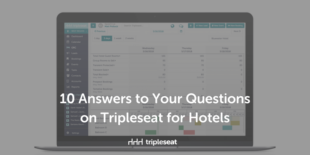 Tripleseat for Hotels: Top 10 Questions About Features - Tripleseat
