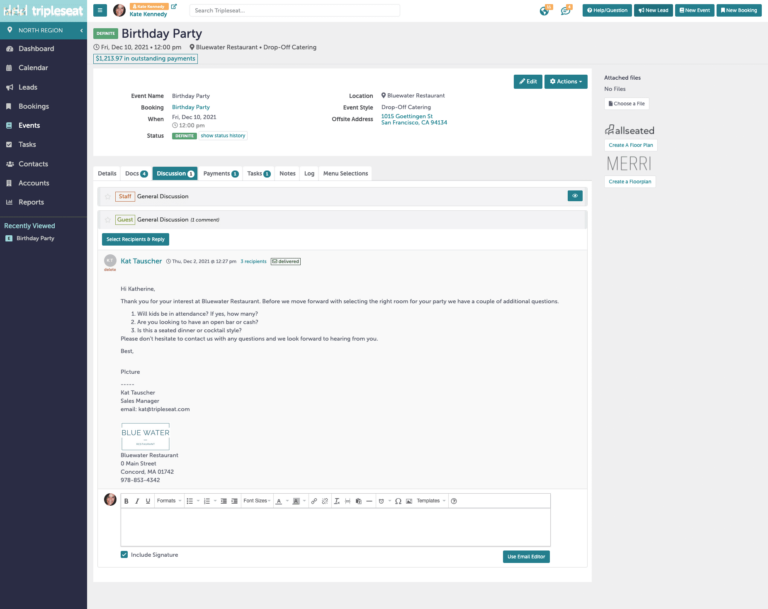 Tripleseat Wedding Venue Management Software - CRM & Booking